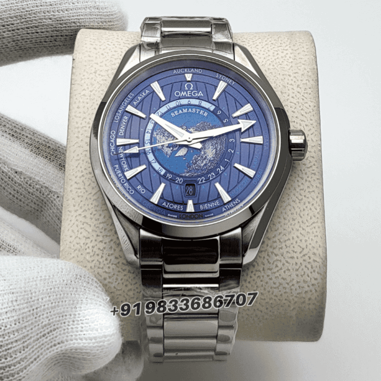Buy Omega Blue Dial Silver Swiss Automatic Watch