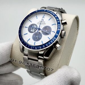 Omega Speedmaster Silver Snoopy Award 50th Anniversary Chronograph ...