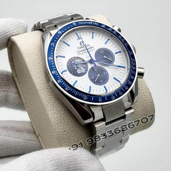 Omega Speedmaster Silver Snoopy Award 50th Anniversary Chronograph ...