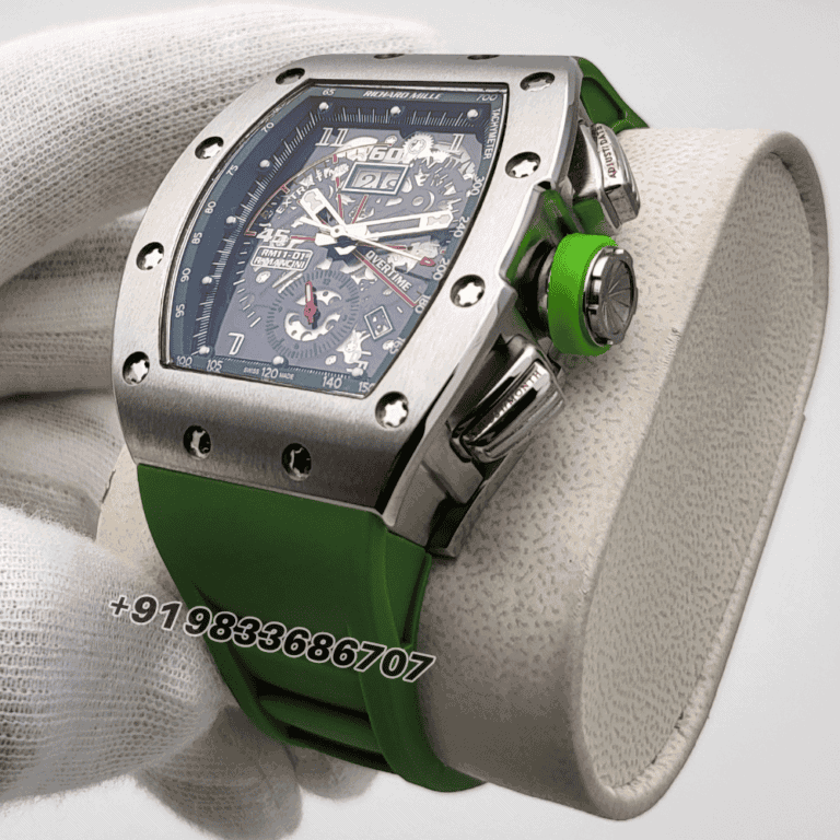 Richard Mille RM 11-01 Roberto Mancini Flyback Chronograph Green Rubber ...