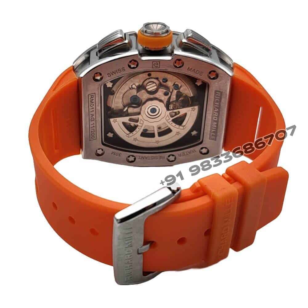 Richard Mille RM 011-FM Flyback Chronograph Orange Rubber Strap Super ...