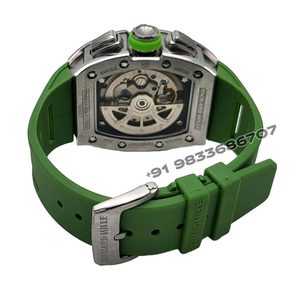 Richard Mille RM 11-01 Roberto Mancini Flyback Chronograph Green Rubber ...