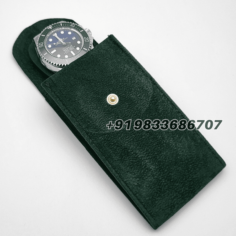 Rolex Green Velvet Travel Pouch with Insert - Billionaire Watches