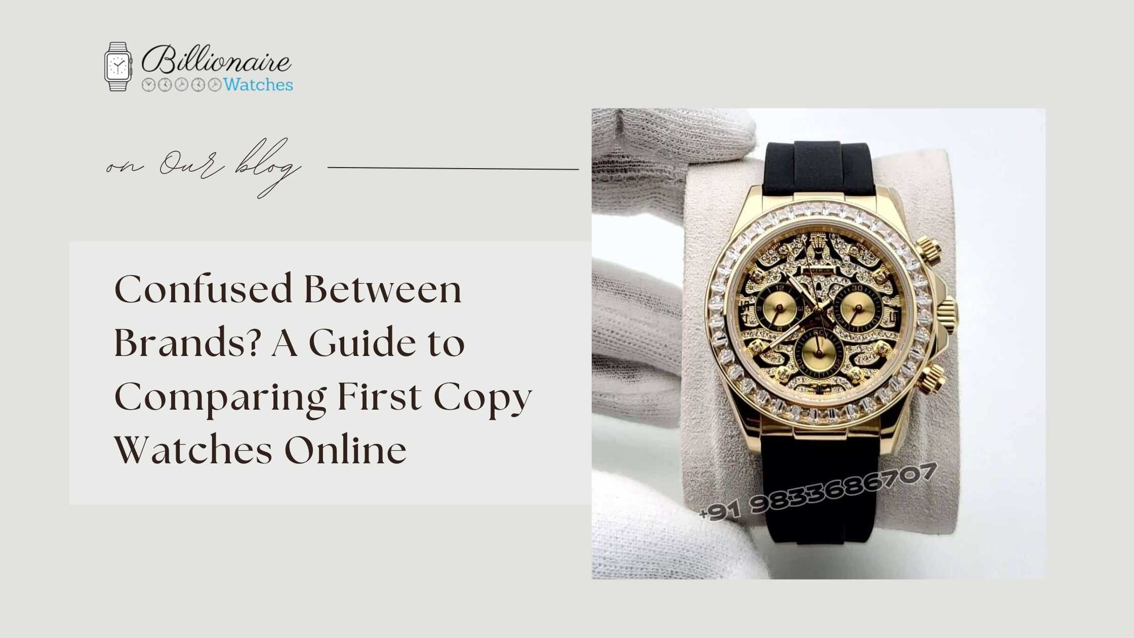Compare First Copy Watches Online | Brand Guide